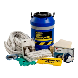 3M Chemical Sorbent Spill Response Kit, 35L, Drum, Each Kit ...