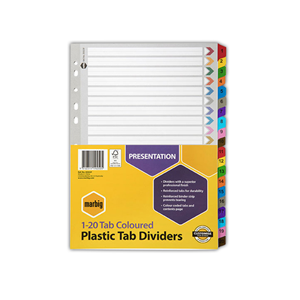 A4 ACO 1-20 COL DIVIDERS a4 PKT 10 ACO Pack | Livingstone International