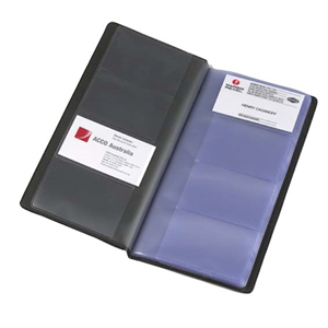 Bus. Card Holder Mbg Blk 96 Cap. Indexed Pvc Ea Each | Livingstone ...