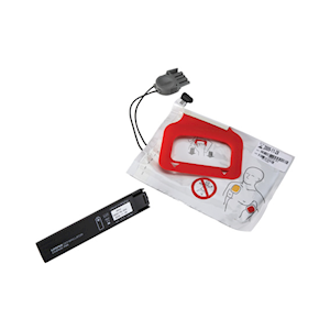 Physio Control Lifepak CR Plus Charge Pak with 1 Set of Adult Defibril ...