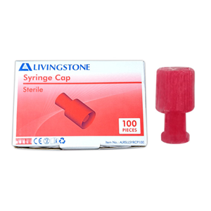 Livingstone Syringe Nozzle Closure Tip Cap, Sterile, Red, Recyclable P ...