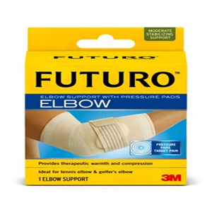 Futuro Elbow Support with Pressure Pads, Small, 22.9 - 25.4cm, Each Ea ...