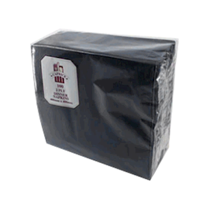 Caprice Dinner Napkin, 2-Ply, 1/4 Fold, 40 x 40cm, Black, 100 Pieces/P ...