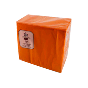 Caprice Dinner Napkin, 2-Ply, 1/4 Fold, 40 x 40cm, Orange, 100 Pieces ...