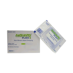AsGUARD® Flex + Non-Woven Island Dressing Size: 8.25cm x 6cm sterile 5 ...