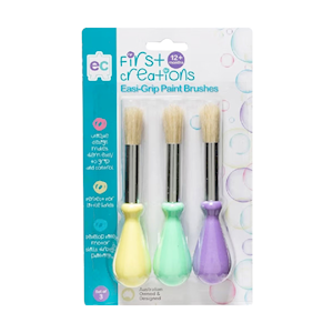 EC Colours First Creations Easi-Grip Paint Brush, Assorted, 3 Pieces/P ...