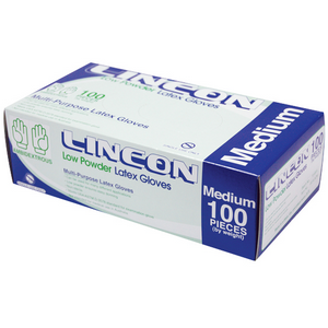 Out of Date Lincon Latex Exam Gloves, ASTM, Low Powder, 5.5g, Medium ...