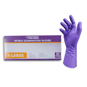 CytoProtec Extra Thick Nitrile Examination Gloves, Powder Free, Extra ...