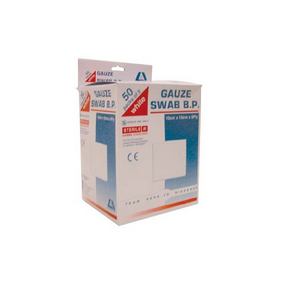 Livingstone Gauze Swabs, 10 x 10 cm x 8 ply, 100 Percent Cotton, Steri ...