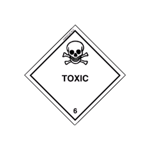 Sticker Class 6' Toxic Substance Sign, 100 x 100mm, Self-Adhesive, Vin ...