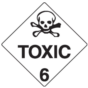 CLASS 6 "TOXIC" METAL SIGN Each | Livingstone International