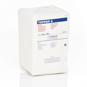 Topper Drain Sponge Swab, 10 x 10 cm, 2/Pack, Sterile, 50/Box Box ...