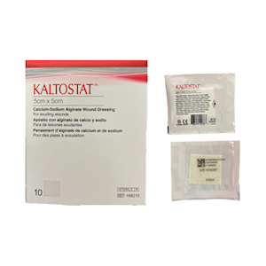 Kaltostat Calcium Alginate Dressing, 5 x 5cm, 10/Pack Pack ...