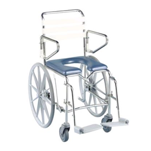 K CARE Shower Commode with Swing-up Arms, Swing-away Footrest, Max Use ...