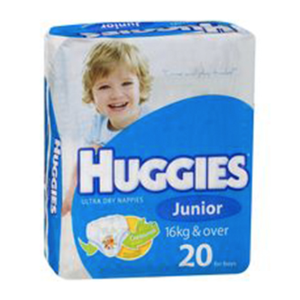 Huggies jr boy nappies 20/PK pack Pack | Livingstone International