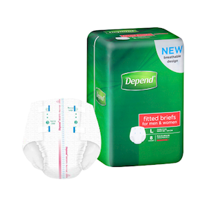 DEPEND FITTED BRIEFS LARGE 18/PK Pack | Livingstone International