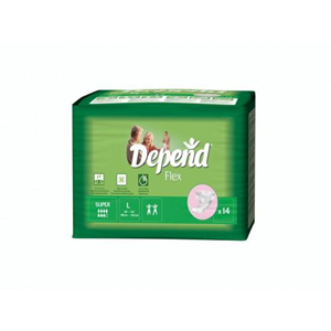 DEPEND FLEX SUPER, MEDIUM, 14/PACK Pack | Livingstone International