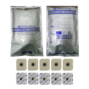 Livingstone ECG Monitoring Electrode, with Foam Tape and Sticky Gel, T ...