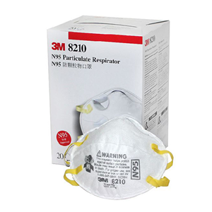 3M N95/P2 Face Mask Particulate Respirator, Cupped Cone Shape, Non-The ...