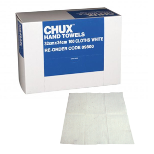Chux Regular Hand Towel, 34 x 32cm, White, 100 Sheets/Carton ...