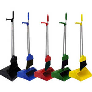 PALL MALL LOBBY DUST PAN SET- EACH SET: PAN,BROOM,CLIP. RED Set ...