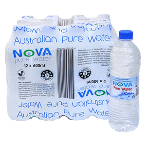 Nova Australian Pure Natural Spring Water, 600ml Bottle, 12/Pack Pack ...