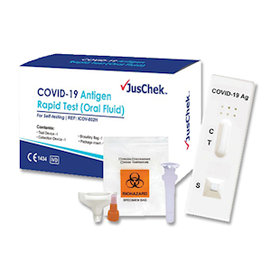Out of Date, JusChek COVID-19 Rapid Antigen Test, Oral Saliva Fluid, S ...