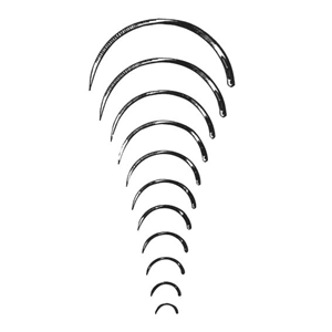 Livingstone Suture Needles, Triangular Cutting 1/2 Circle, Thickness ...