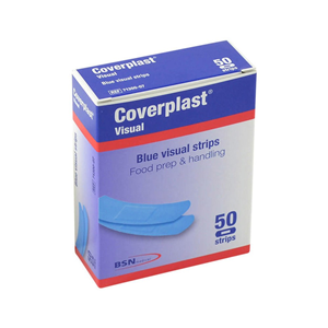 Coverplast Detectable First Aid Airstrips, 75 x 22mm, Waterproof, Blue ...