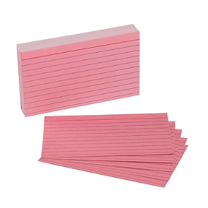 GUIDE CARDS 4"X6" PINK RULED PACK/100 Pack | Livingstone International