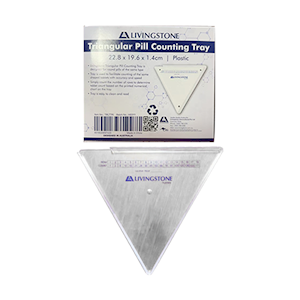 Livingstone Triangular Pill Counting Tray, 15 x 15 x 15cm, Plastic, Ea ...