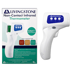 Liv Non-Contact Infrared Thermometer with 2x 1.5V AA Alkaline Batterie ...