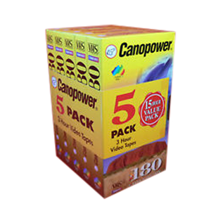 VIDEO TAPES CANOPOWER 180 MIN VHS EACH Each | Livingstone International