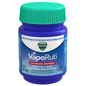 Vicks Vaporub Vaporizing Ointment, Menthol Compound, 50 grams, Each Ea ...